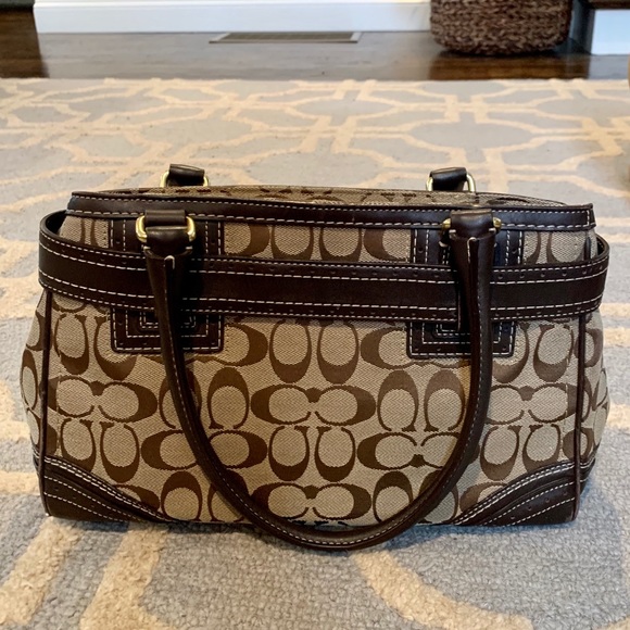 Coach | Bags | Coach Tassel Shoulder Bag In Signature Print | Poshmark